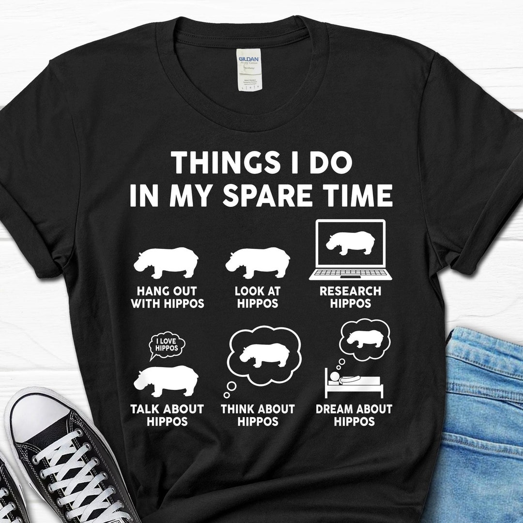 Hippo Lover Shirt for Him, Hippo Lover Men's T-shirt, Animal Lover Gift ...