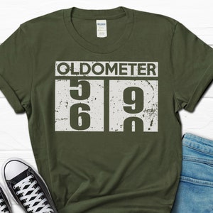 60th Birthday Gift for Men, 60th Birthday Men's Shirt, Oldometer 60 T ...