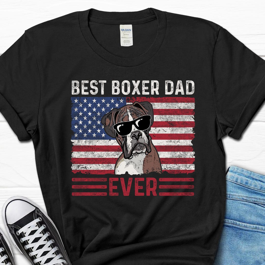 Best Boxer Dad Ever Shirt for Him, Boxer Lover T-shirt for Men, Boxer ...
