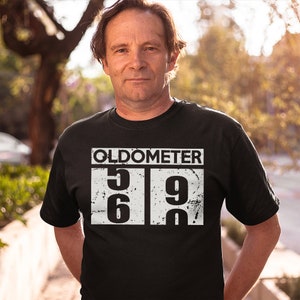 60th Birthday Gift for Men, 60th Birthday Men's Shirt, Oldometer 60 T ...