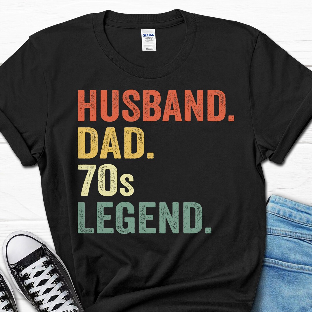 Husband Dad 70s Legend Men's Shirt, 50th Birthday Gift for Men, Born in ...