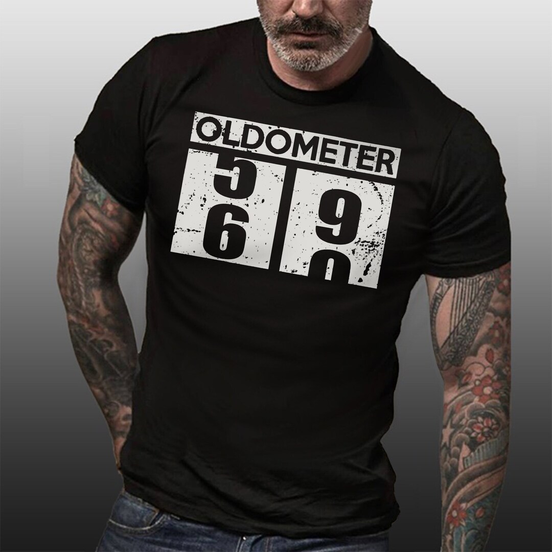 60th Birthday Gift for Men, 60th Birthday Men's Shirt, Oldometer 60 T ...