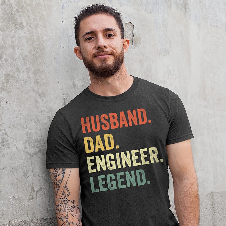 Husband Dad Engineer Legend Shirt Father's Day Engineer - Etsy