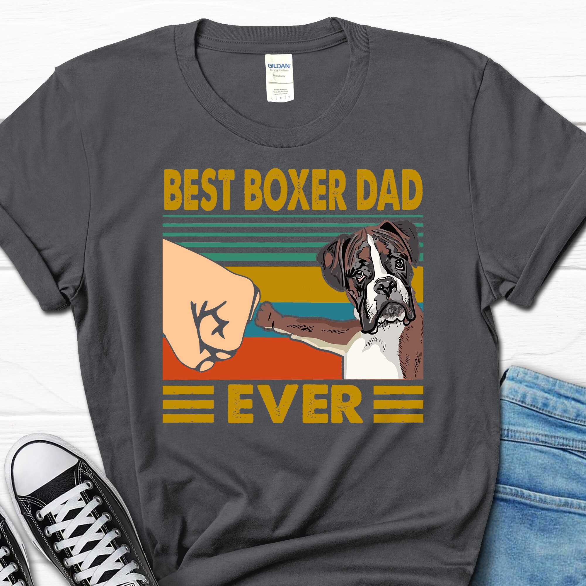 Best Boxer Dad Ever T-shirt Fathers Day Boxer Gift Boxer | Etsy