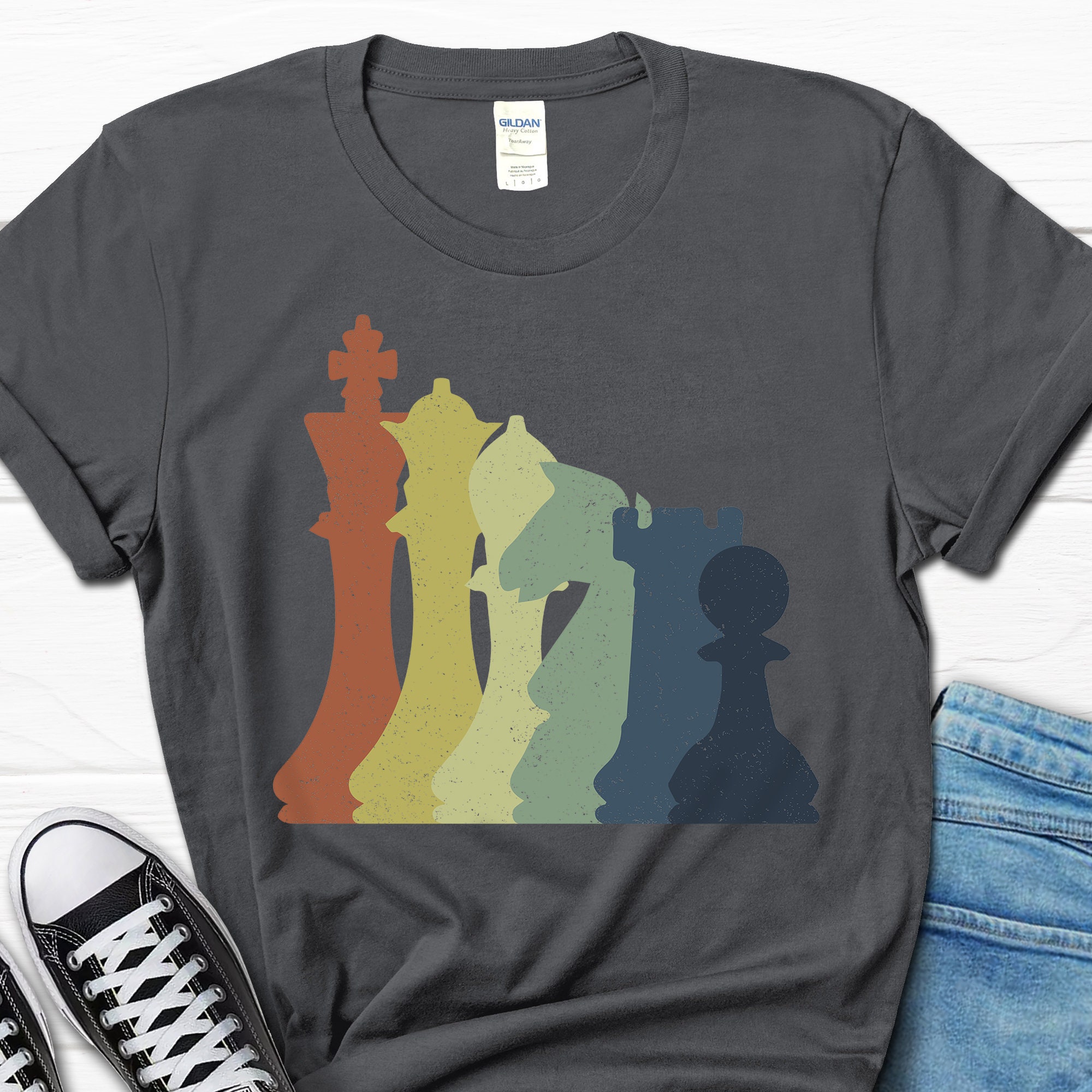 Chess Pieces Shirt Chess Lover Gift T-shirt Gifts for Chess | Etsy