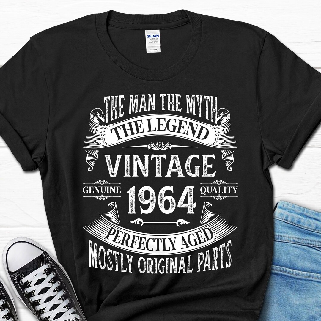 The Man the Myth the Legend Shirt, Vintage 1964 Gift, 60th Birthday Men ...