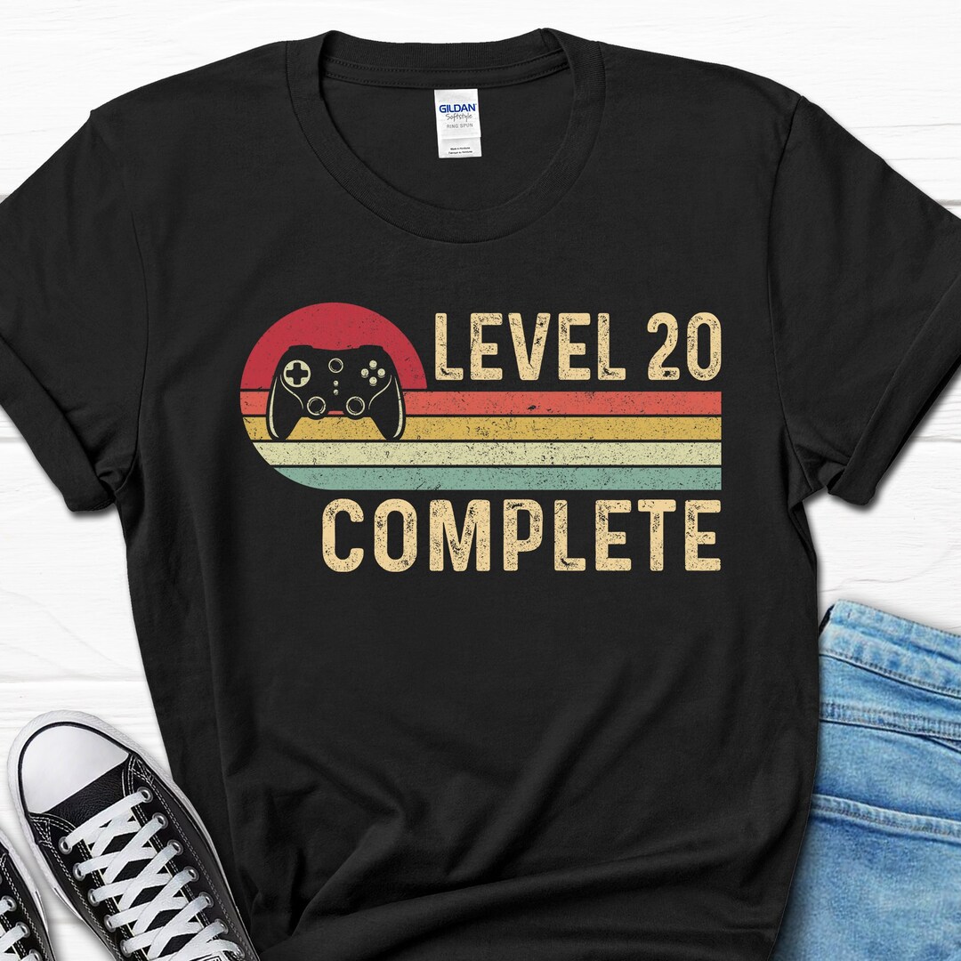 20th Year Anniversary Shirt, Level 20 Complete Gift, 20th Year Married ...