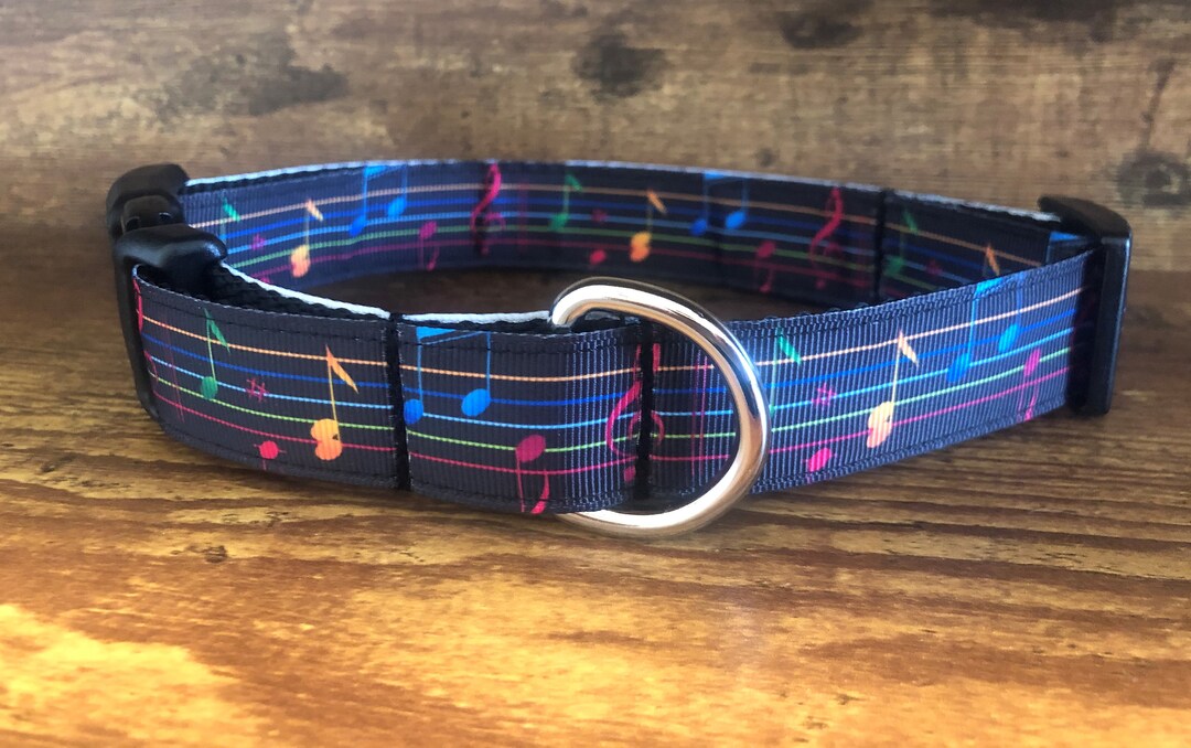 Music Notes Handmade Stylish Dog Collar medium/large Breed - Etsy