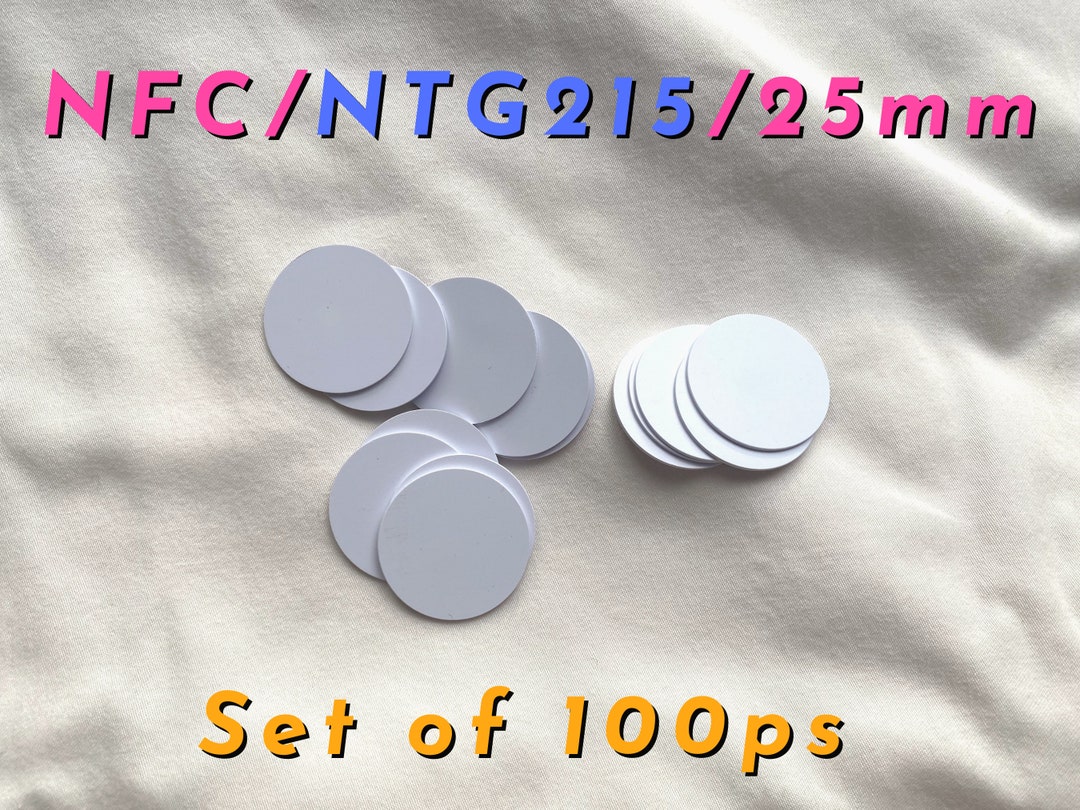 NFC NTAG215 - White 25mm PVC Coins - Etsy