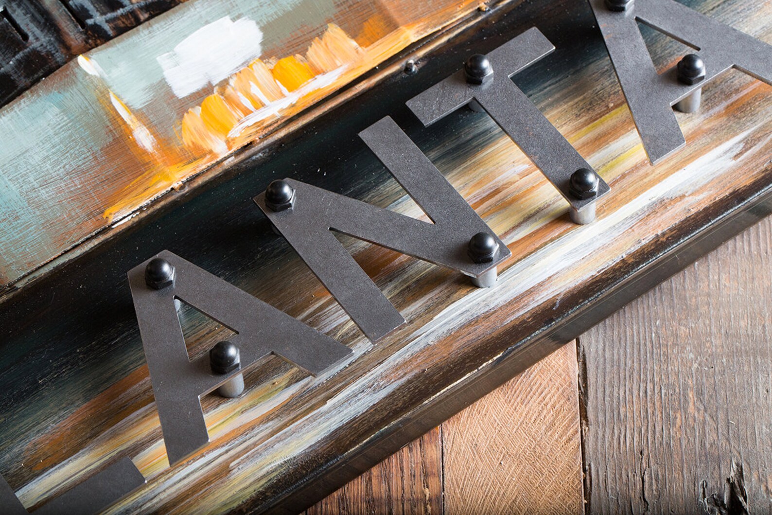 Atlanta Cityscape Metal Sign - Metal - Unfinished - Atlanta Art - Wall ...