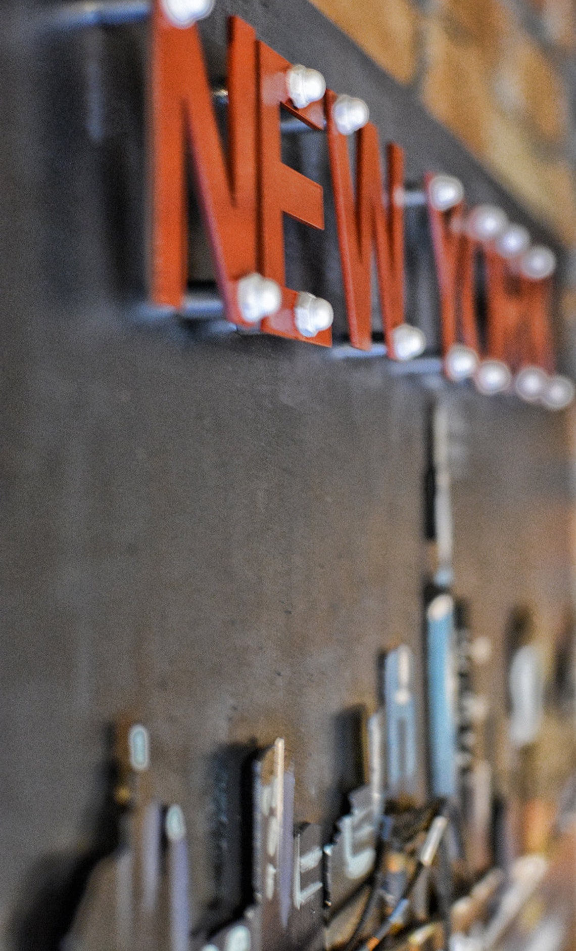 New York Cityscape Metal Sign Metal Red New York Art | Etsy