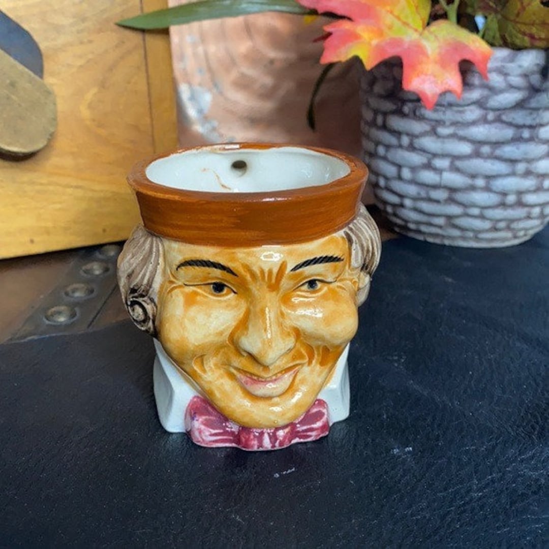 Vintage Toby Mug - Hand Painted Colonial Character Ceramic Face Mug ...