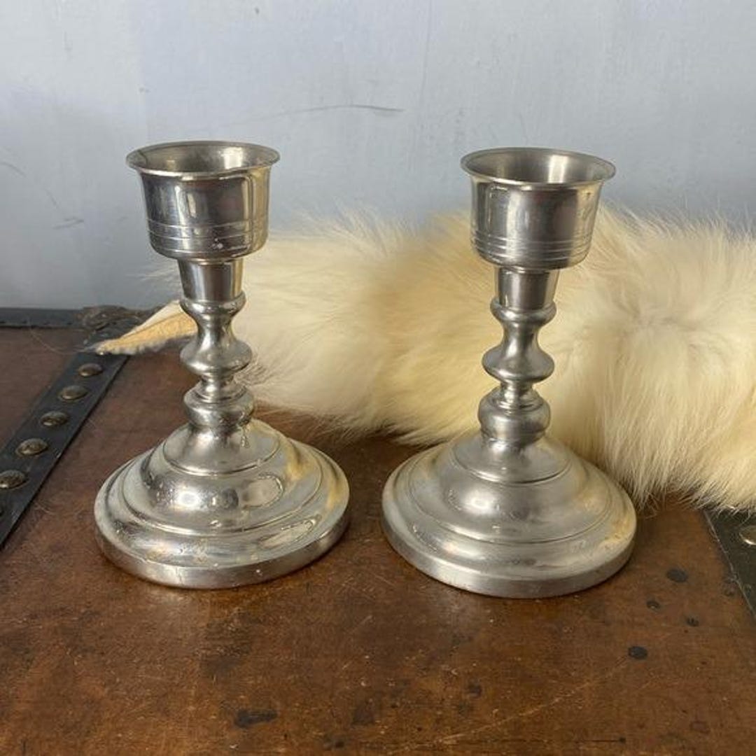 Vintage Pair of Preisner Pewter Candlestick Holders NO. 2220 - Etsy