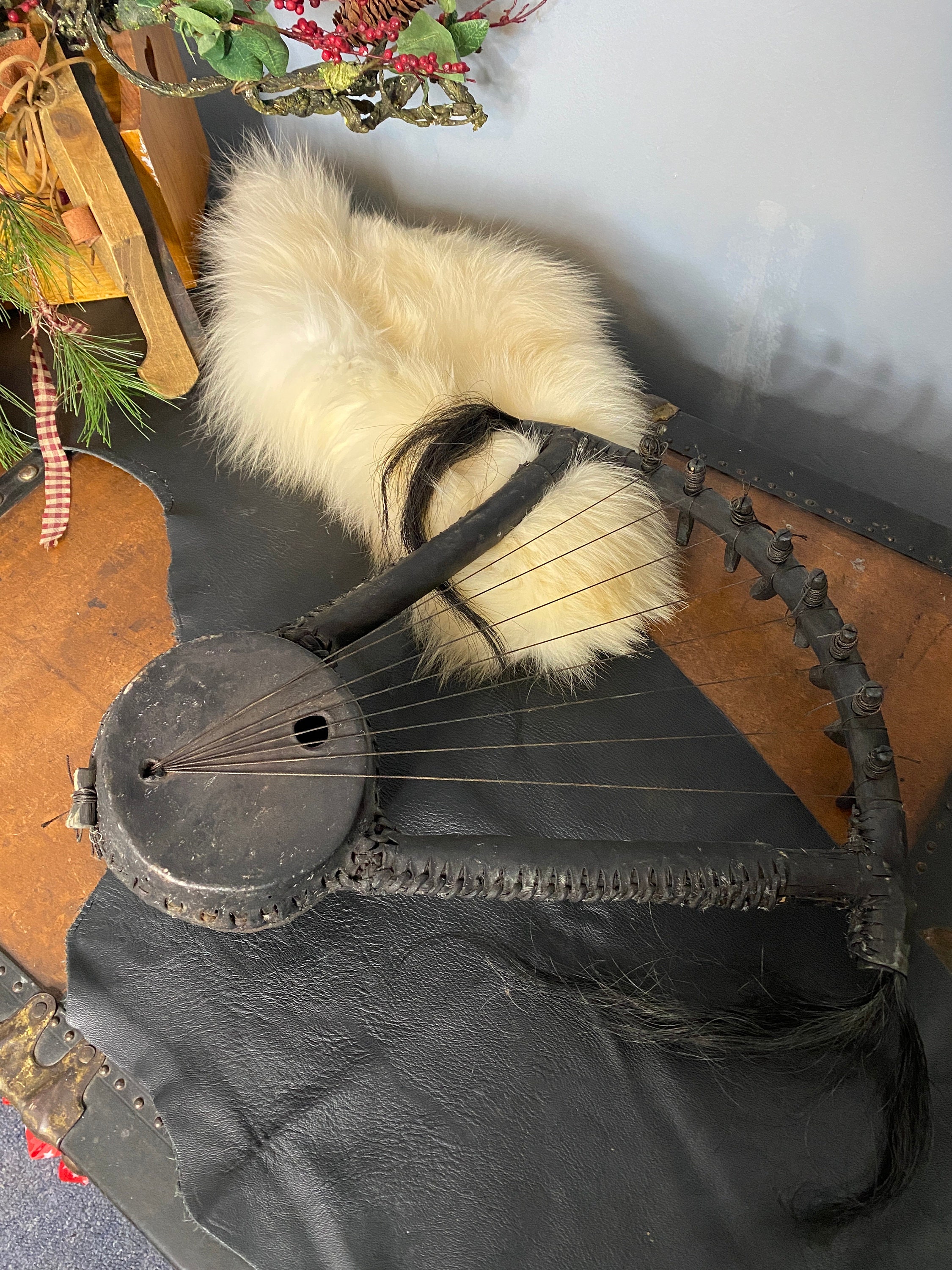 Antique 8 String Musical Instrument: Nyatiti , Krar , Lyre , Harp ...