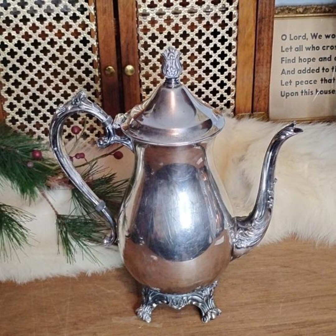 Vintage FB Rogers Silver Co Tea Pot Silver Plated Trademark 1883 F.B ...
