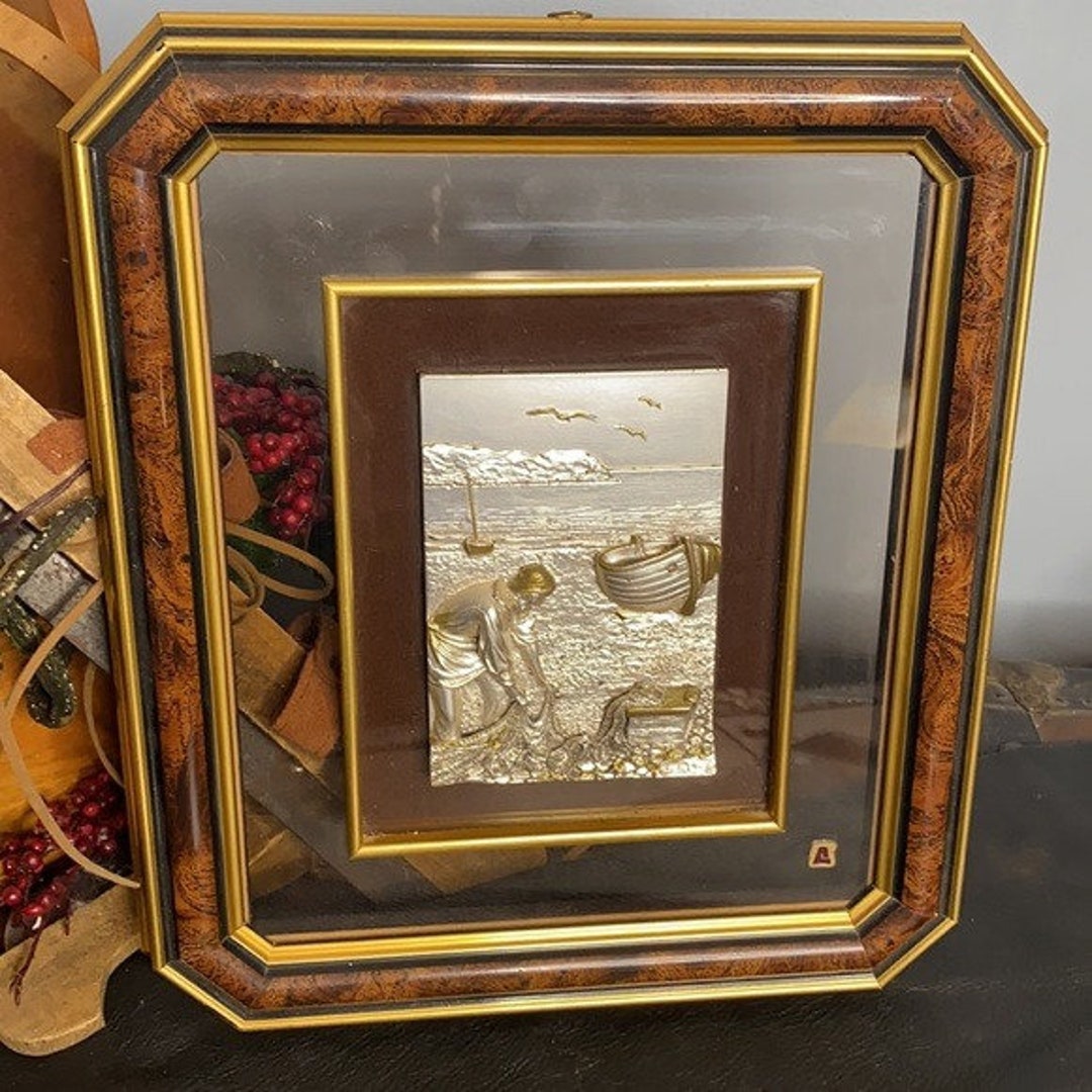 Vintage Sterling Silver Framed Wall Art by Alessandro Zenobi Preziosi ...