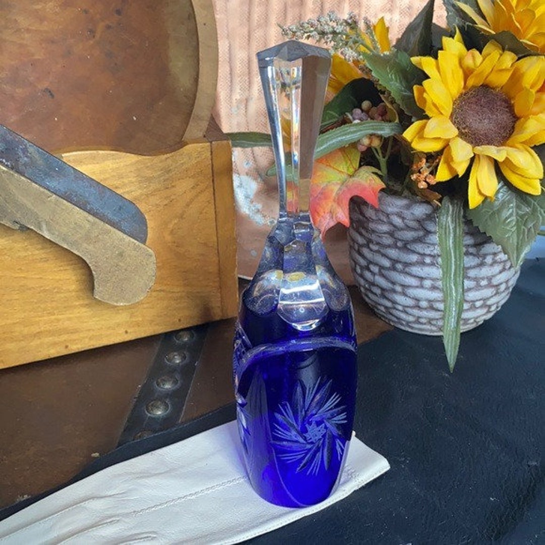 Vintage Crystal Blue Bell - Hand Made, Hand Cut 24% PBO Lead Crystal ...