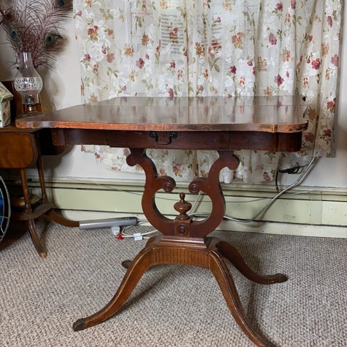 Antique Flip Top Card Table Mersman 7297 Mahogany Card Game | Etsy
