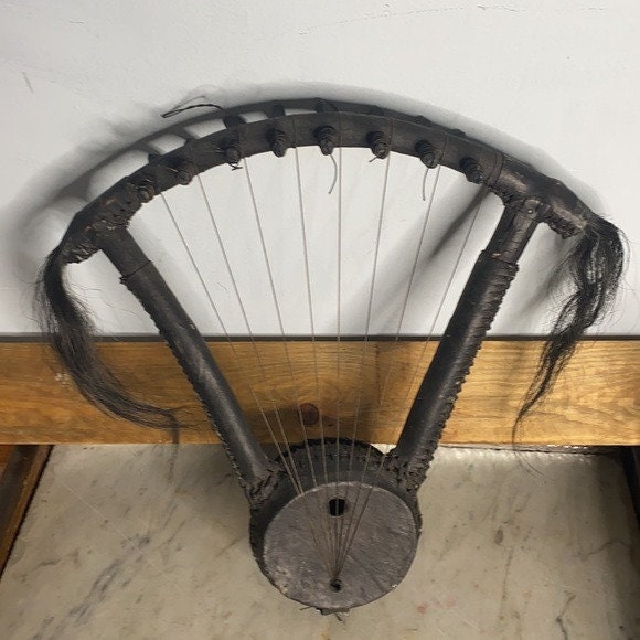 Antique 8 String Musical Instrument: Nyatiti , Krar , Lyre , Harp ...