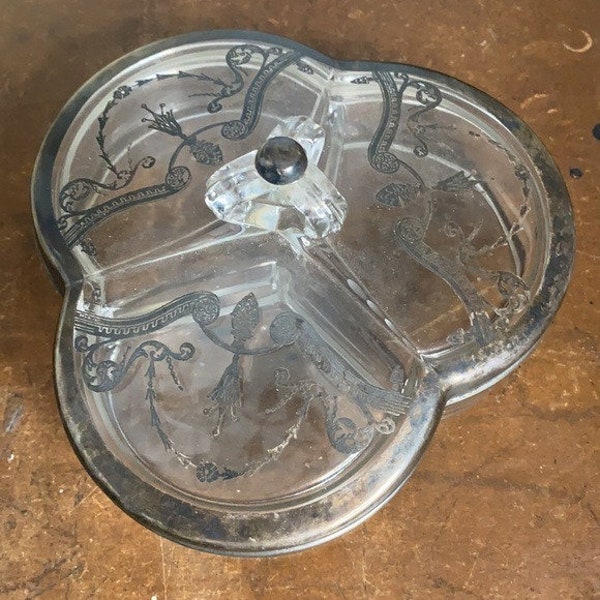 Crystal Divided Dish - Etsy