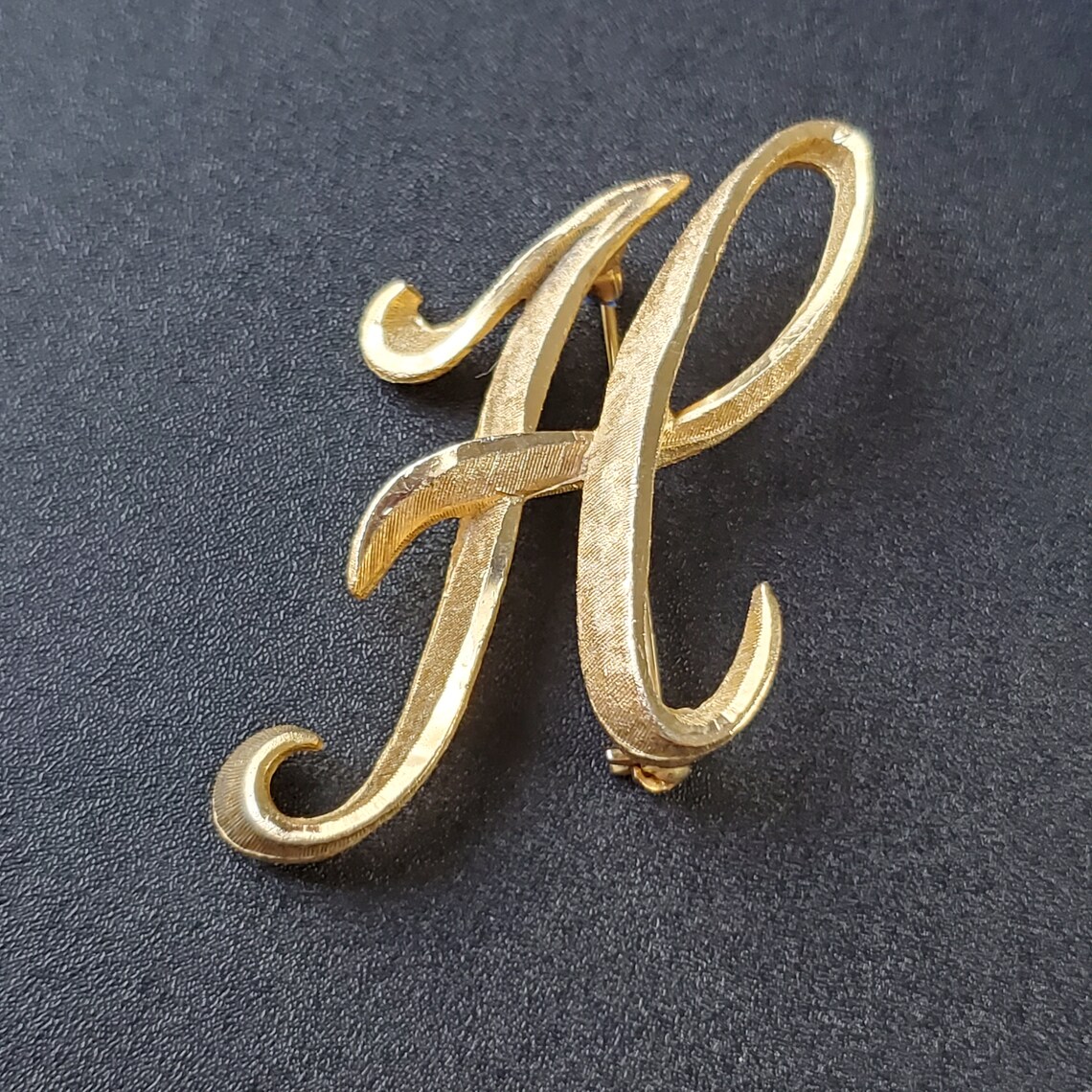 Vintage Letter Monogram Brooch Initial Brooch Pin - Etsy