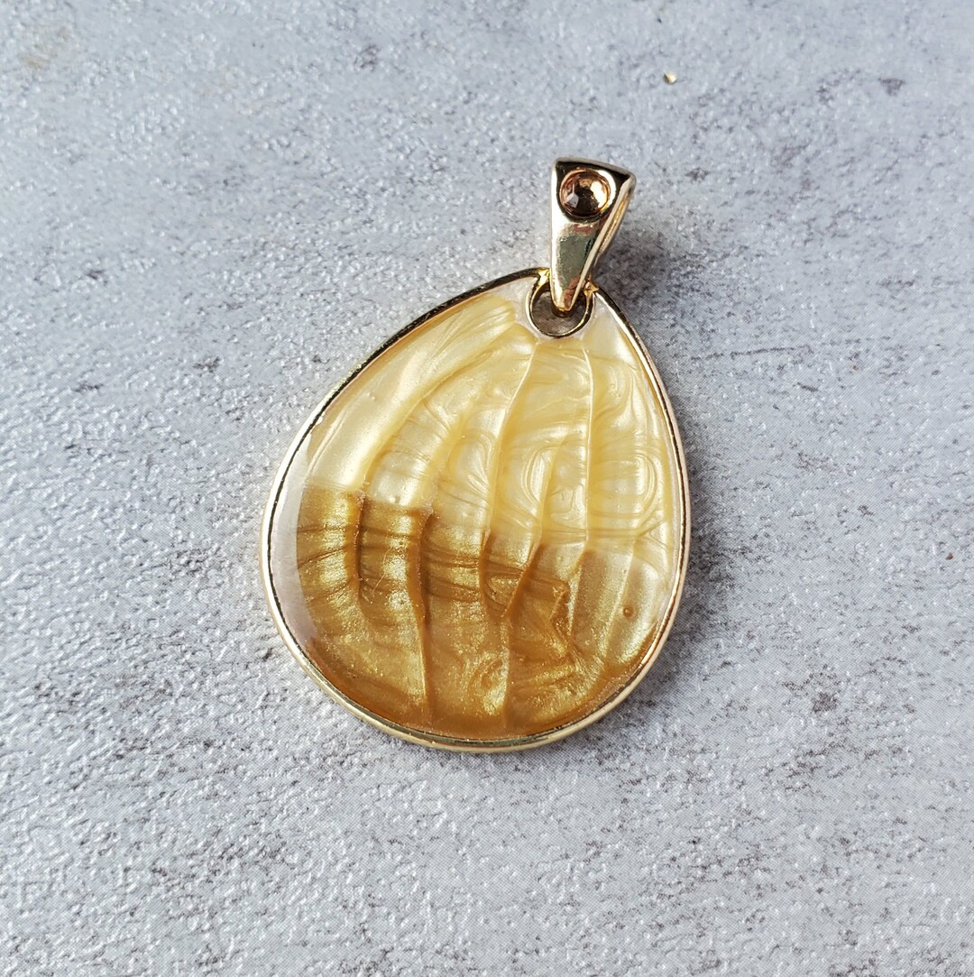 Vintage KC Tear Drop Yellow Pendant Necklaces for Women - Etsy