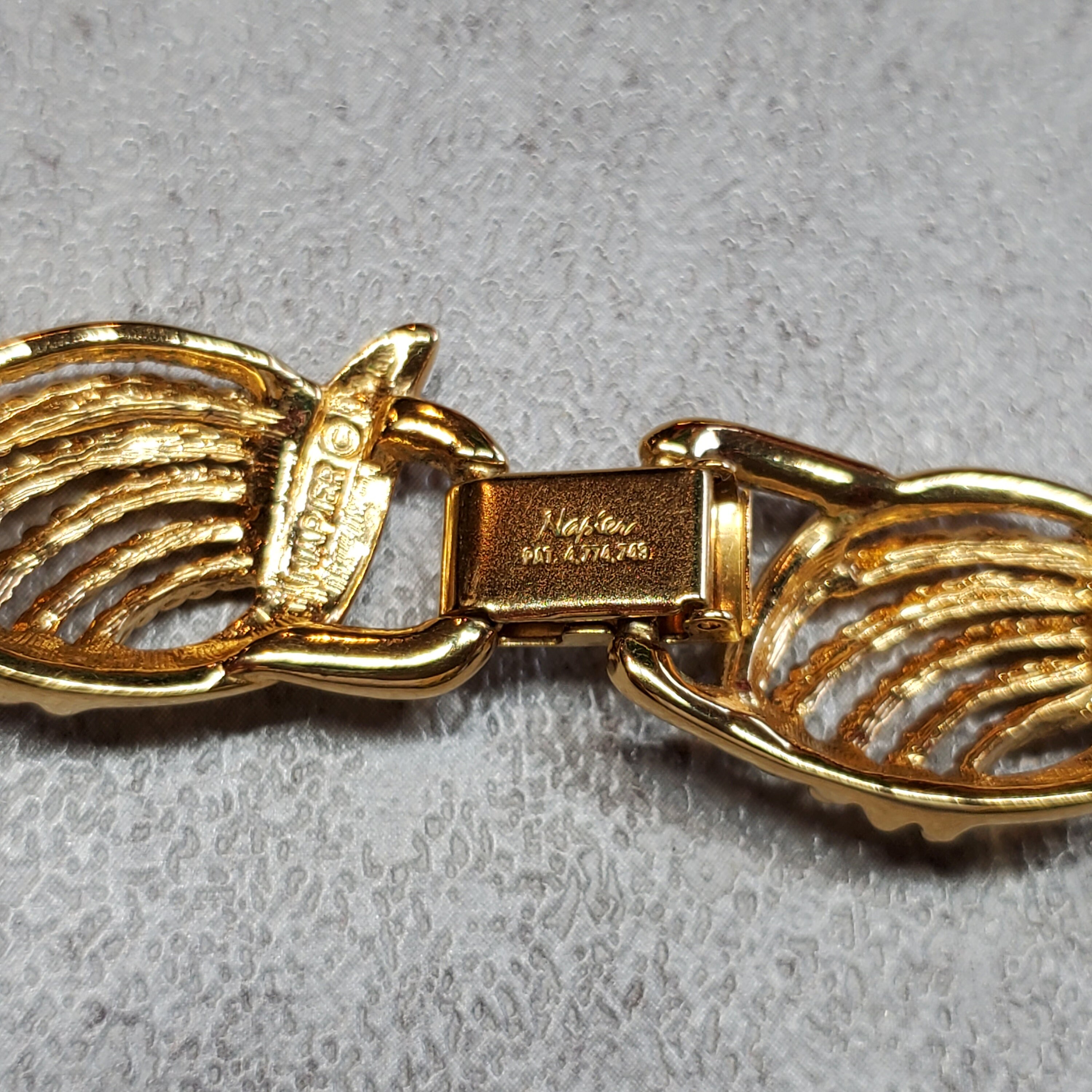 Vintage Napier Avant Garde Neckalce, Wide Gold Collar Necklace, Napier ...