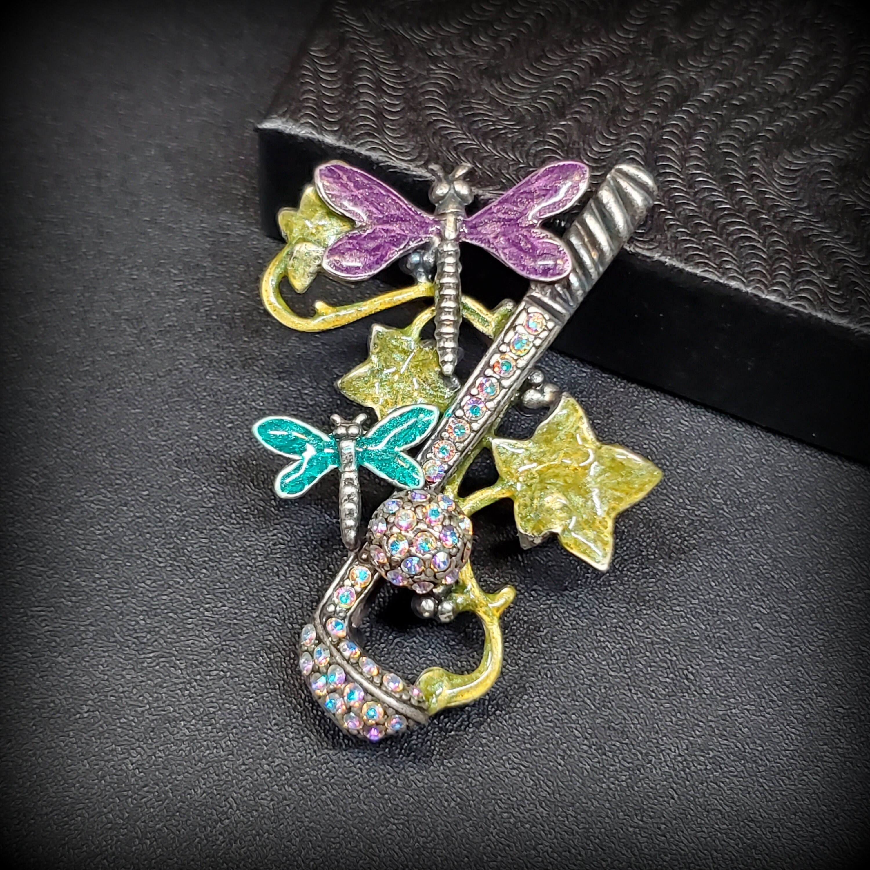 Vintage Kirks Folly Brooch Golf Lovers Brooch, Dragonfly Cryatal ...