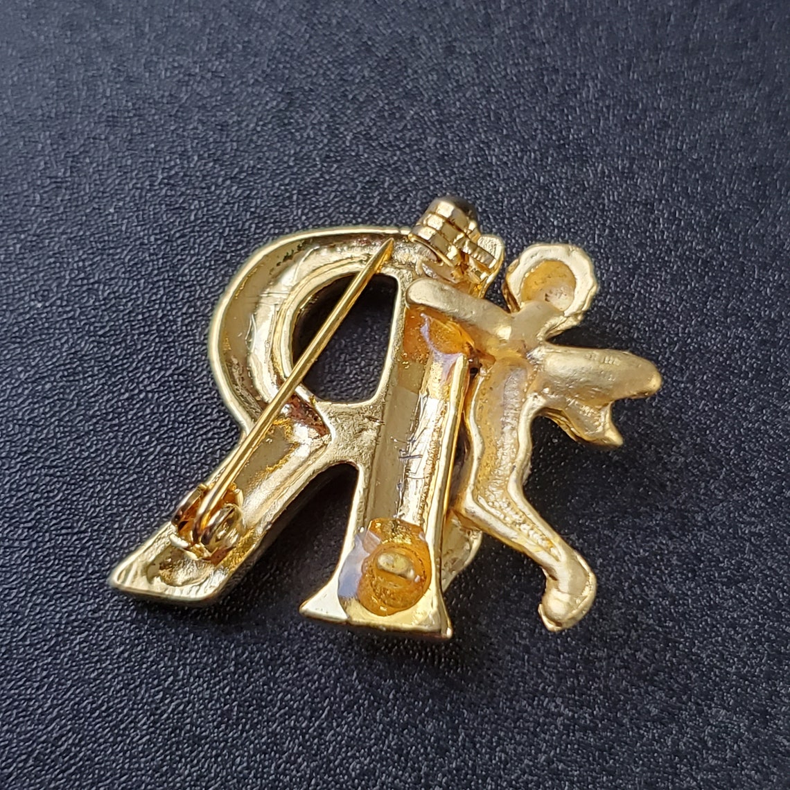 Letter R brooch monogram Initial Vintage Brooch pin | Etsy