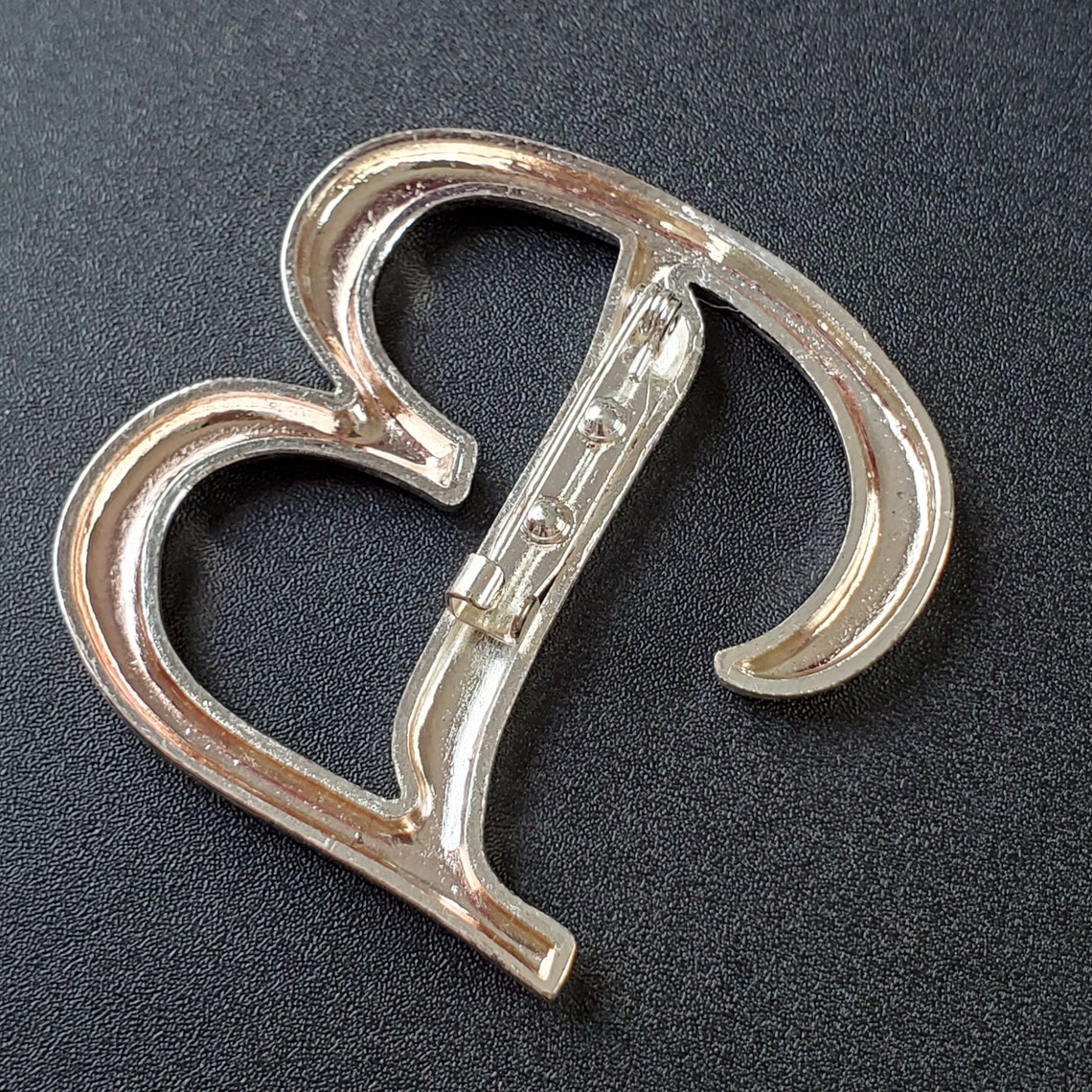 B Letter brooch Alphabet B pin Vintage initial brooch pin | Etsy