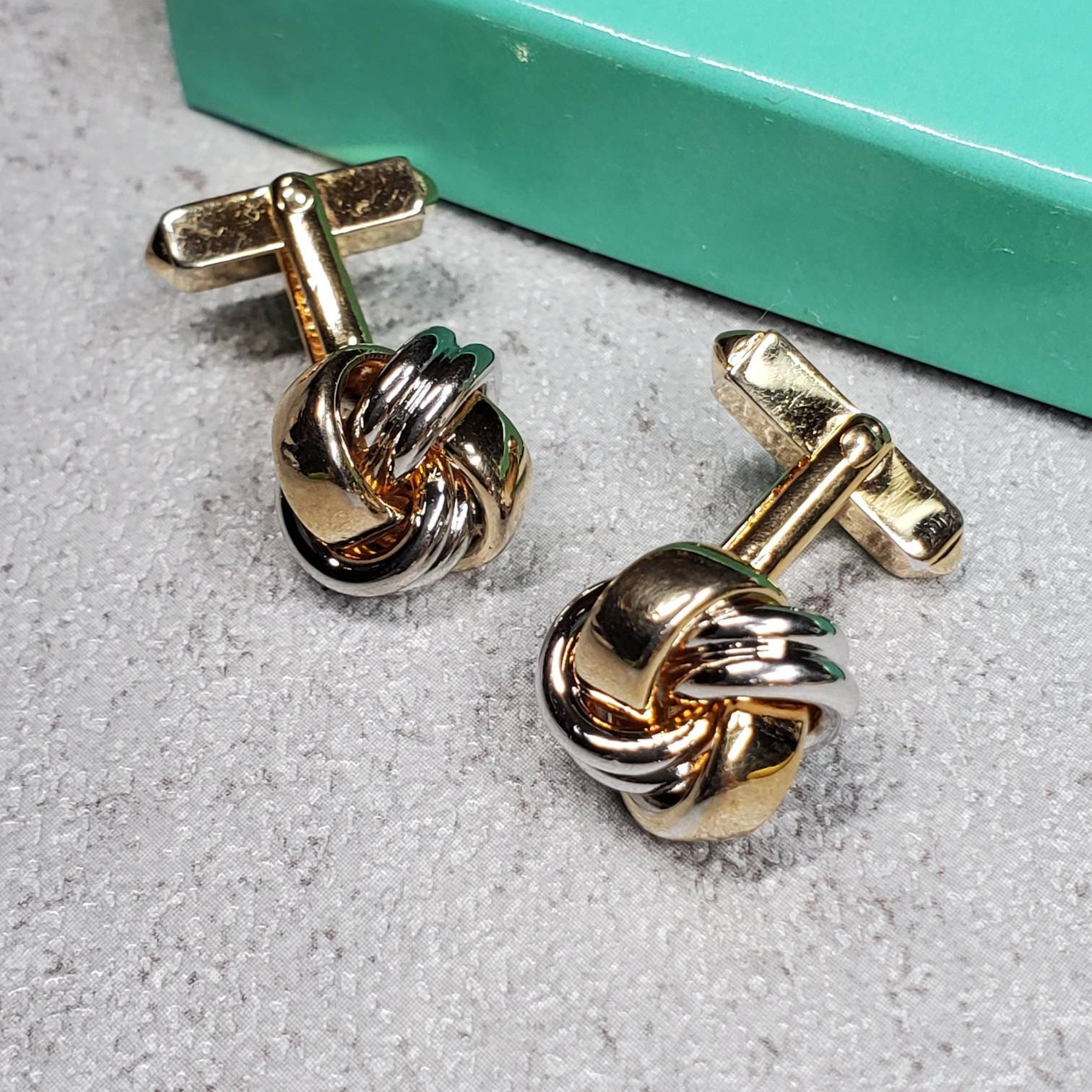 Swank Vintage Two Tone Love Knot Cufflinks Unisex Cuff Links - Etsy