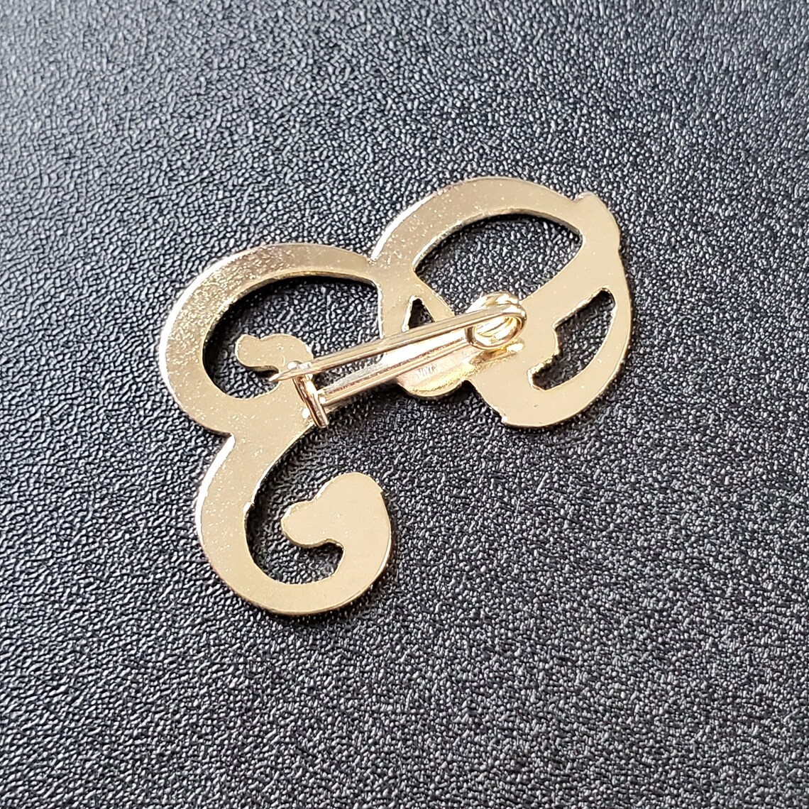 B Letter Brooch Alphabet B Pin Vintage Initial Brooch Pin - Etsy