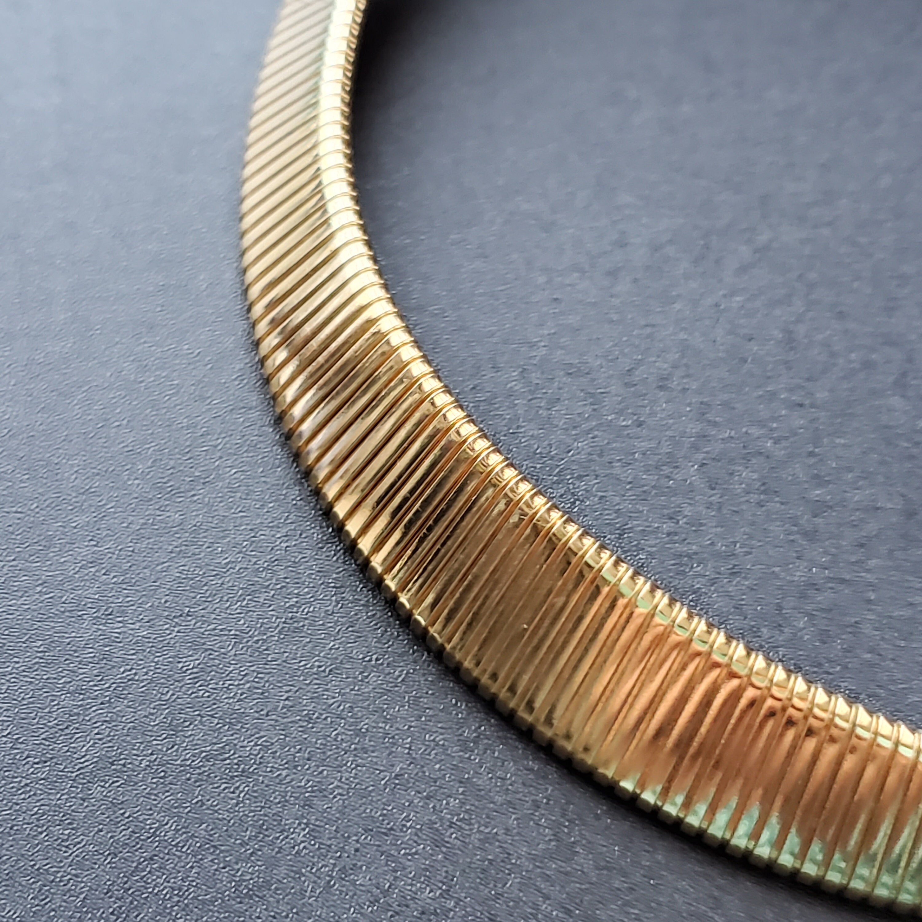 Vintage Monet Omega Collar, Vintage Flat Snake Necklace, Gold Choker ...