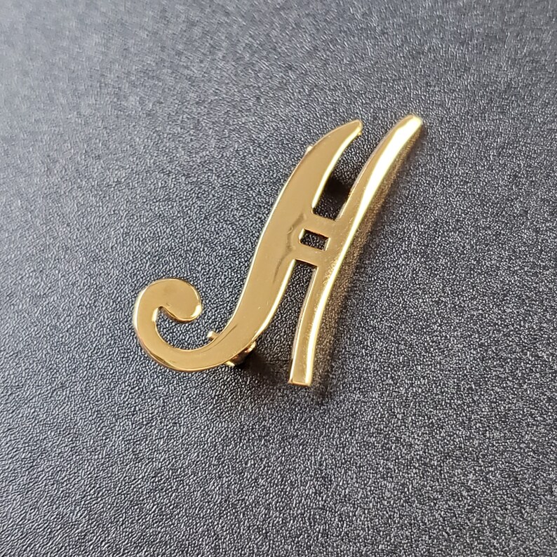 Vintage Letter Monogram Brooch, Initial Brooch Pin - Etsy