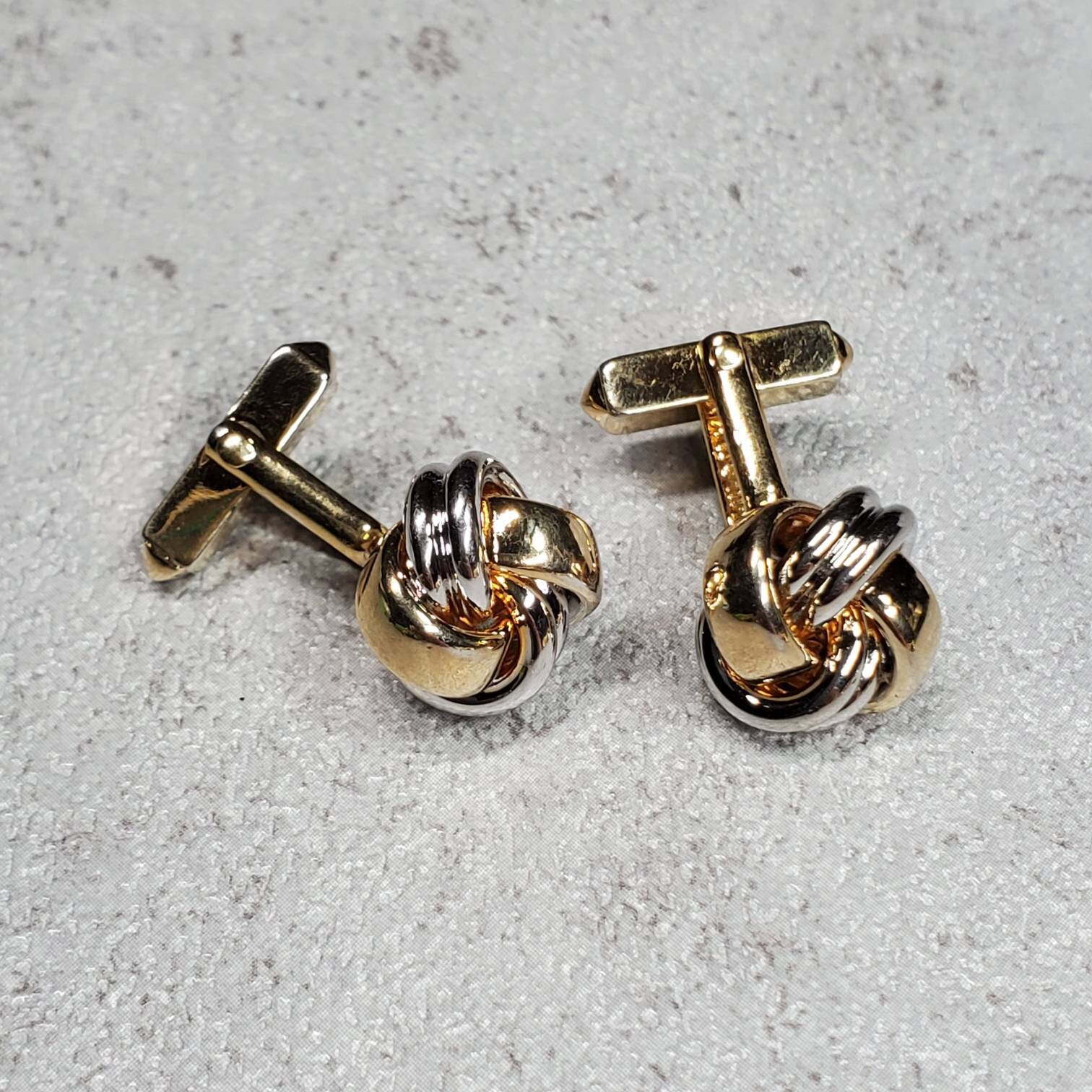 Swank Vintage Two Tone Love Knot Cufflinks Unisex Cuff Links - Etsy