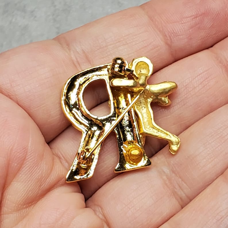 Letter R brooch monogram Initial Vintage Brooch pin | Etsy