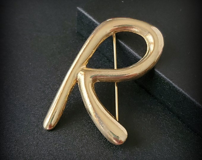 Large Letter R Brooch Monogram Initial Vintage Brooch Pin - Etsy