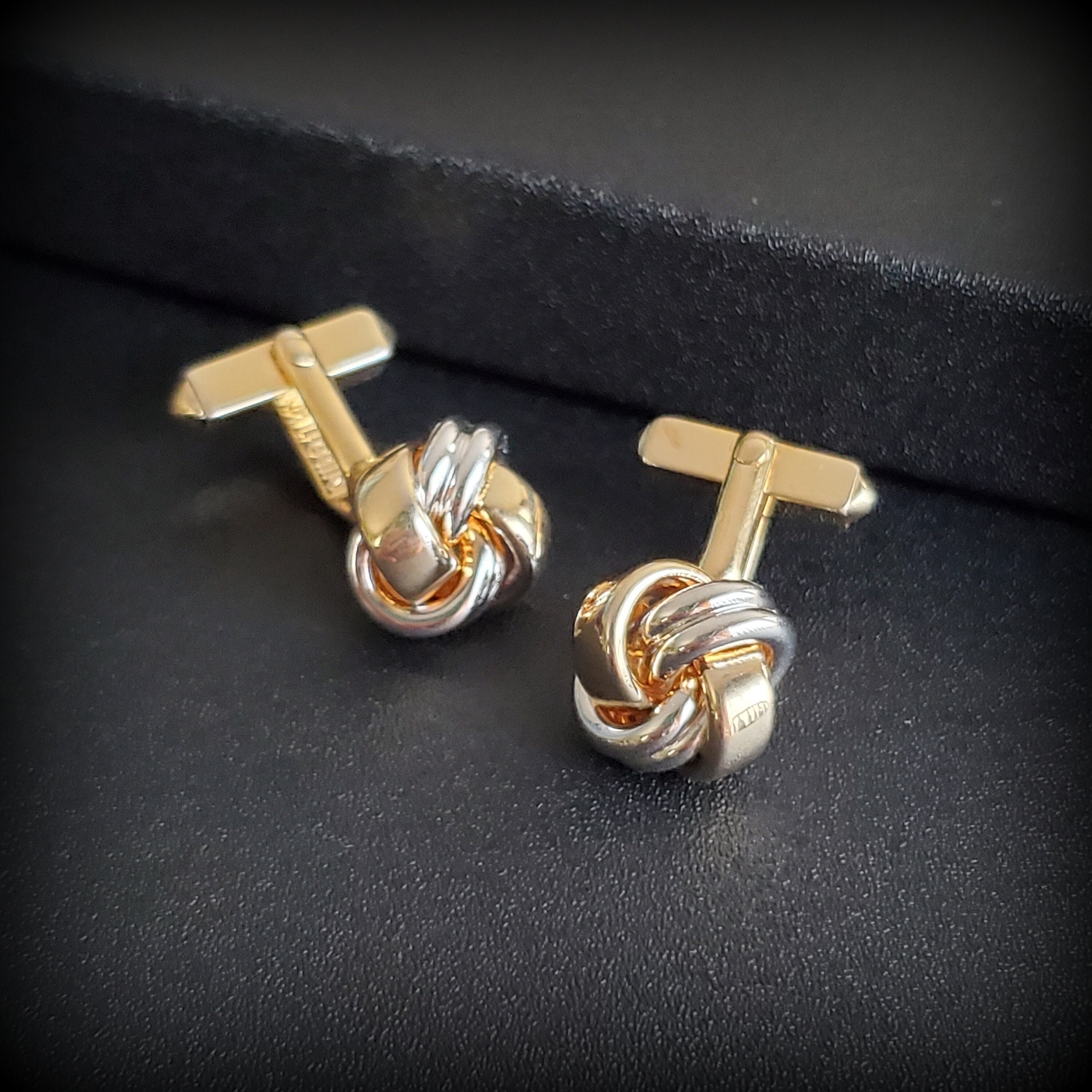 Swank Vintage Two Tone Love Knot Cufflinks Unisex Cuff Links - Etsy
