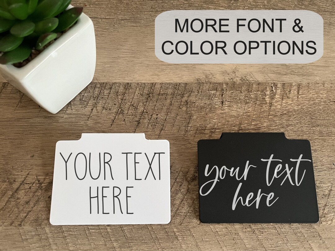 Custom Bin Clip Labels | Choose Font & Color | Custom Home Organization ...