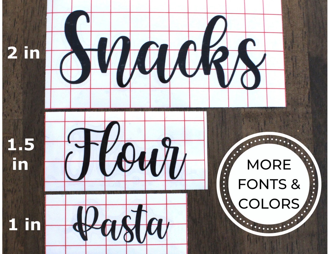 Custom Pantry Labels | Choose Font & Size | Custom Labels for Home ...