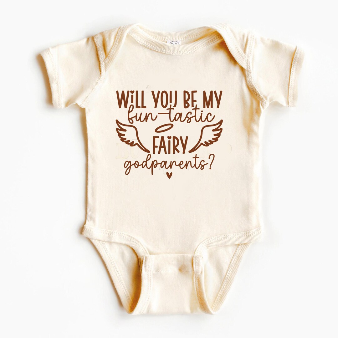 Will You Be My Godparents Baby Onesie – Fairy Godparent Proposal – Cute ...