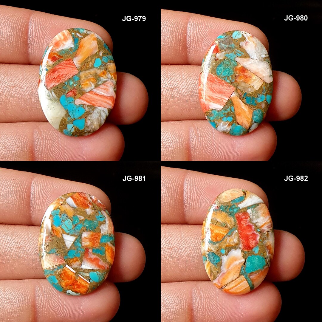 Spiny Oyster Turquoise Stone - American Spiny Oyster Turquoise Gemstone ...
