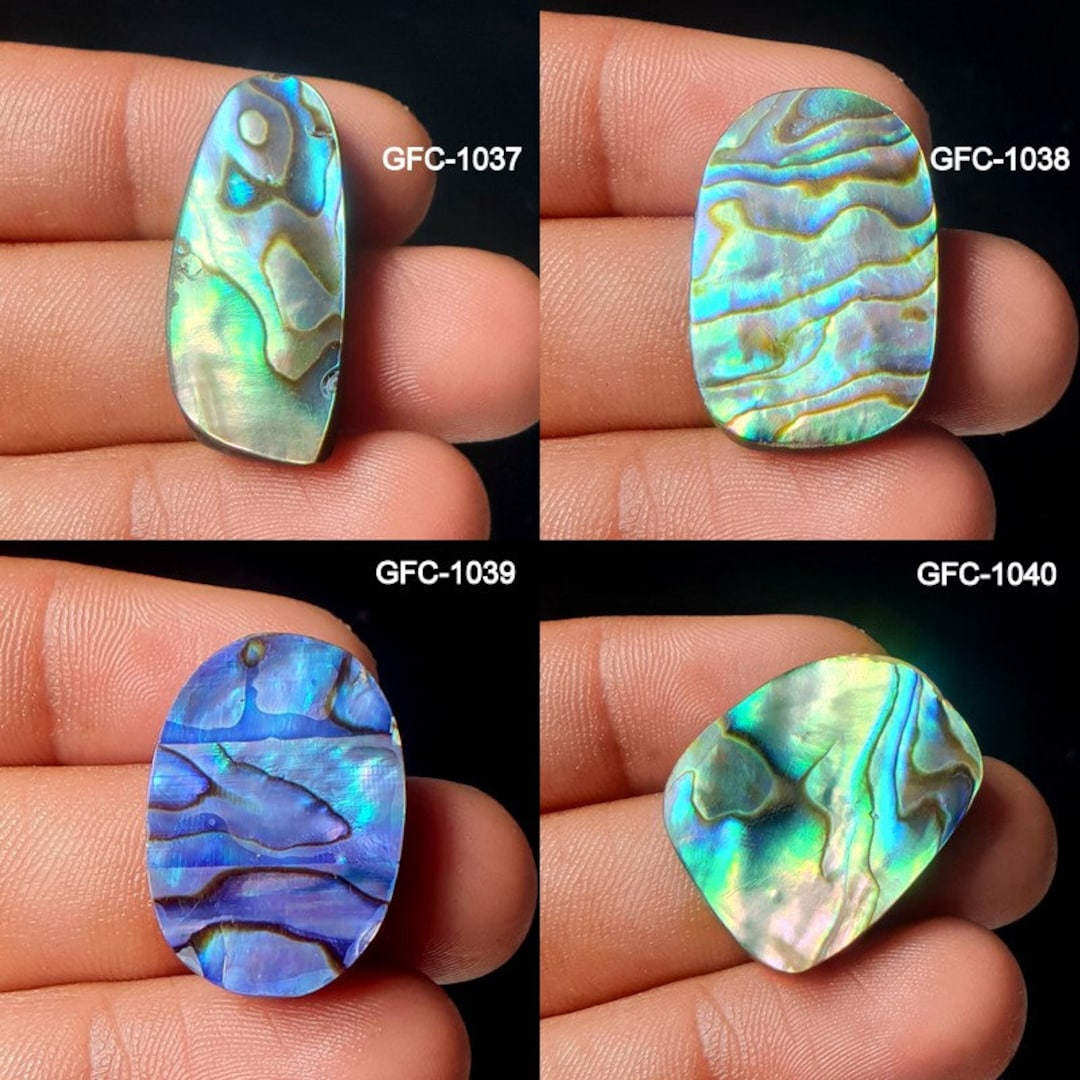 Abalone Shell - Natural Abalone Shell Gemstone - Doublet Abalone Shell ...