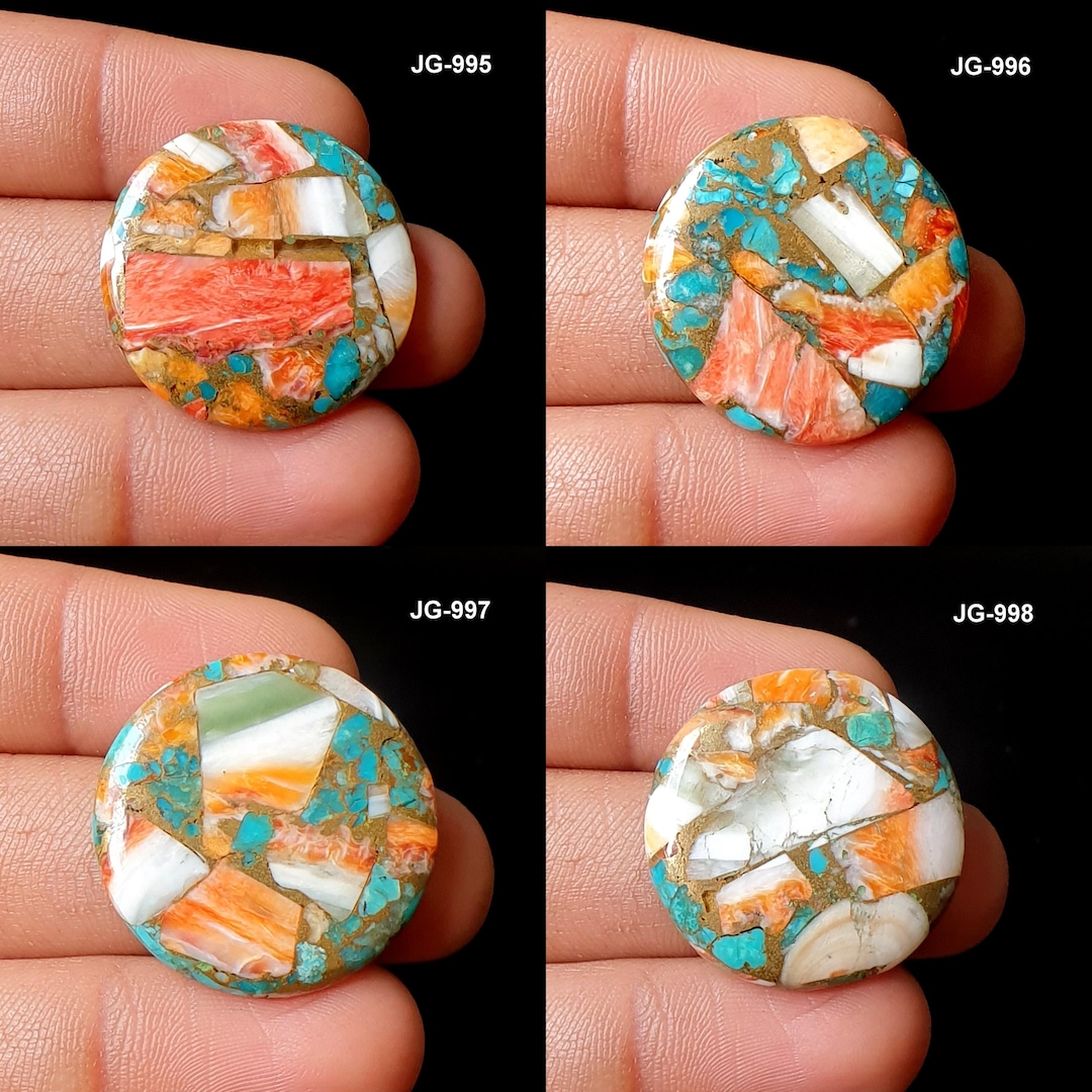Spiny Oyster Turquoise Stone - American Spiny Oyster Turquoise Gemstone ...