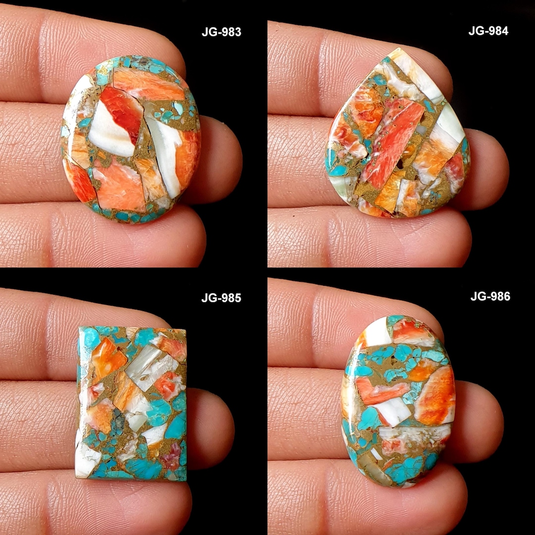 Spiny Oyster Turquoise Stone - American Spiny Oyster Turquoise Gemstone ...
