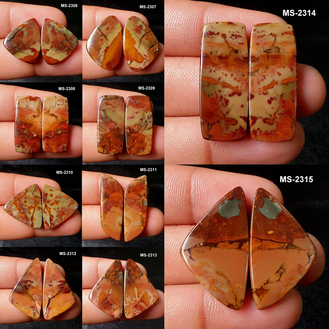 Butterfly Jasper Pair Butterfly Wing Jasper Earring Pair Butterfly ...