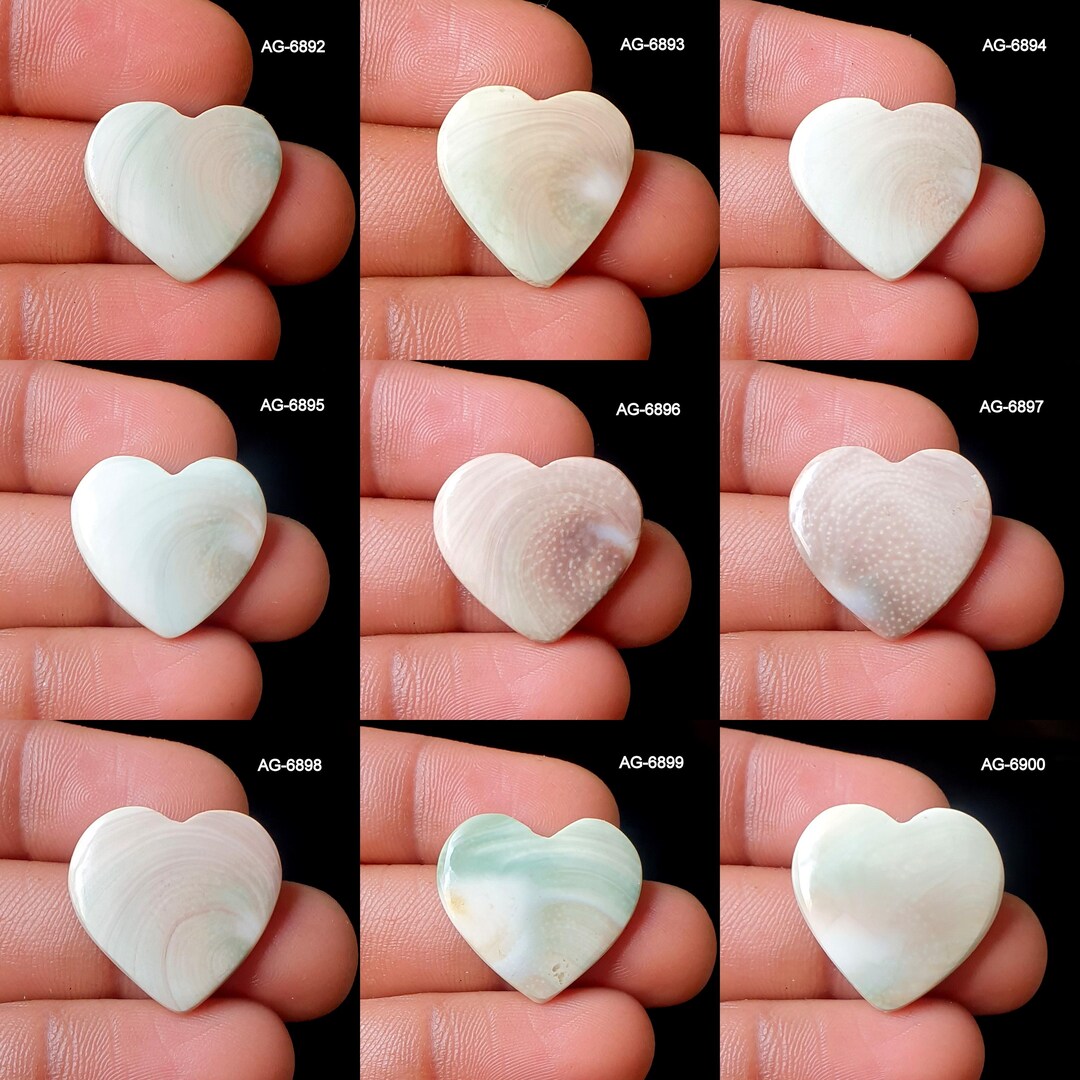 Shiva Eye Shell Heart - Natural Shiva Eye Heart Gemstone - Heart Shape ...
