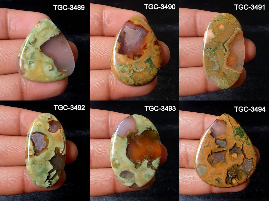 Rhyolite Cabochon Natural Green Rhyolite Gemstone High Quality Rhyolite ...