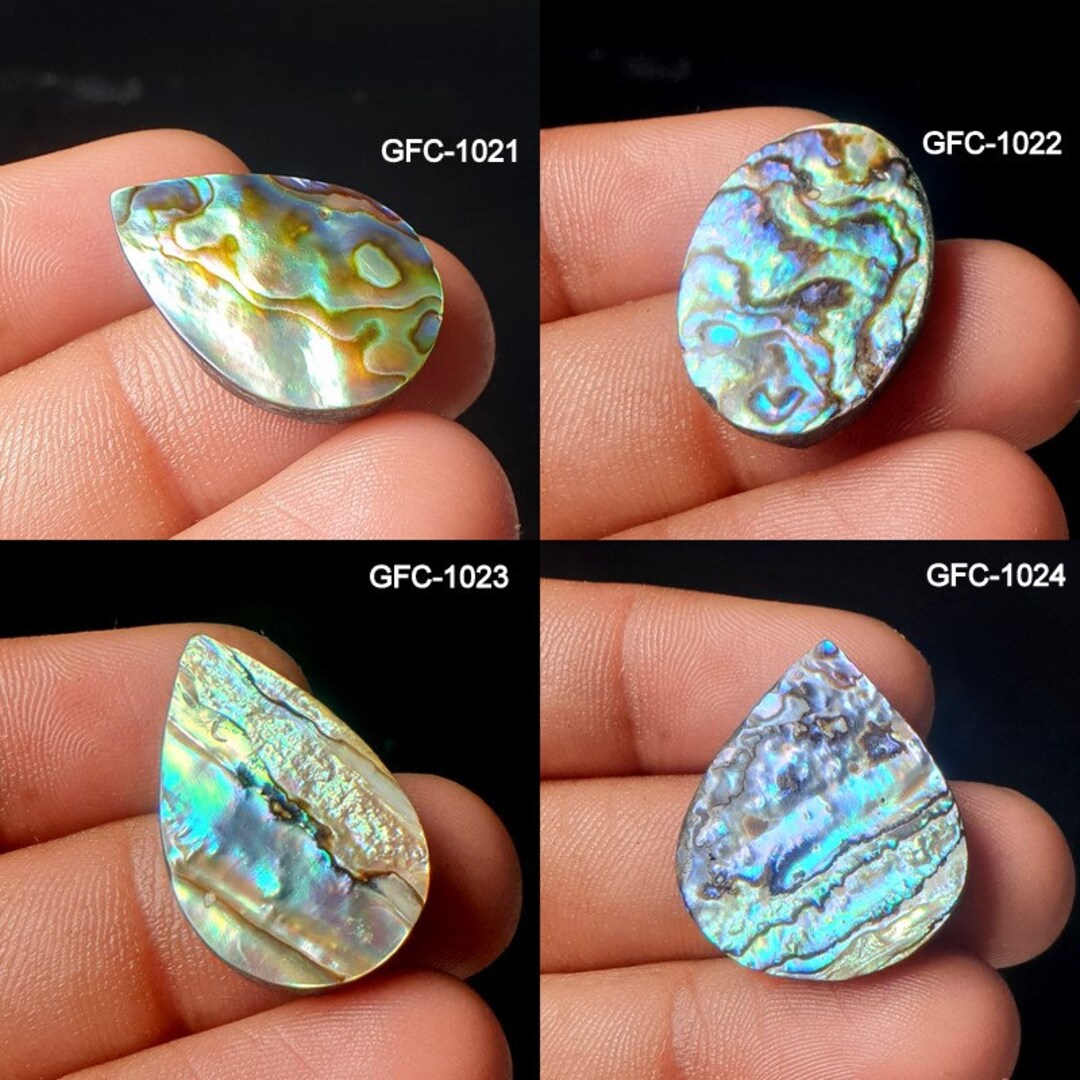Abalone Shell - Natural Abalone Shell Gemstone - Doublet Abalone Shell ...