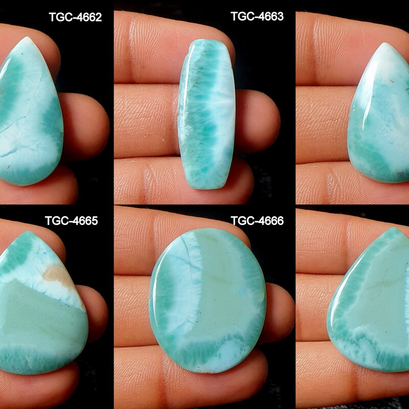 Faceted Larimar - Etsy